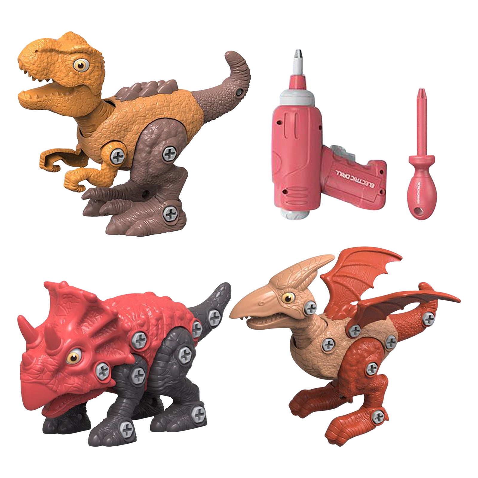 Dinosaur Toys Children'S Educational Dinosaur Diy Screw Assembly Plug ...