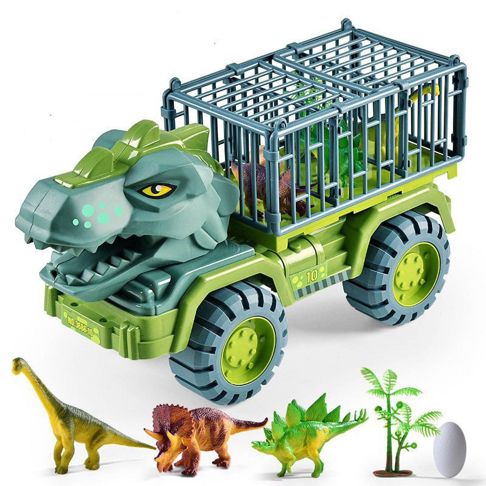 Dinosaur Toys Llarge Engineering Car Set, Boys Inertia Simulation Tyrannosaurus Rex Excavation ...