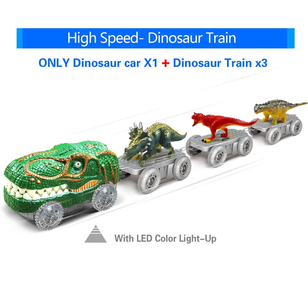 Dinosaur Toys, Magic Train Track, Racing Toy, Flexible Racing Track ...