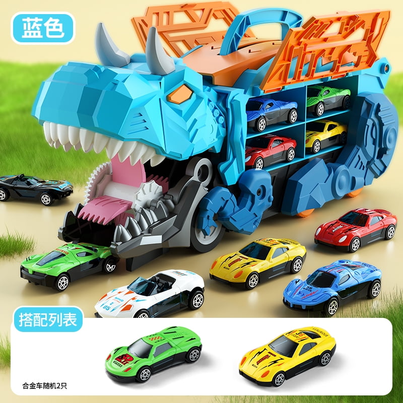 Dinosaur Toys for Kids Boys Ages 3-5, Car Track Set Dinosaur Transport ...
