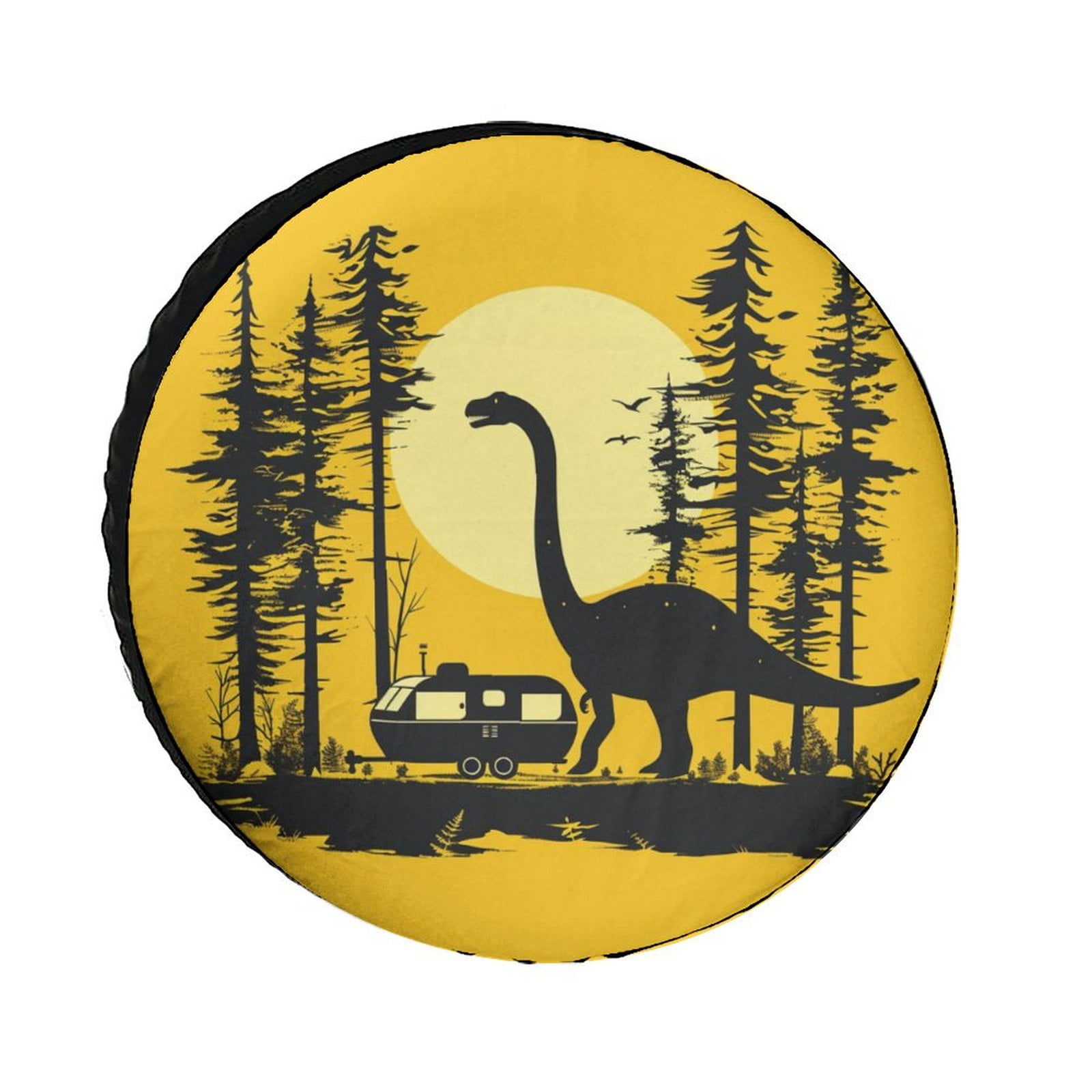 Dinosaur Trailer Camping Spare Tire Cover Camper Trailer Campfire Wheel ...