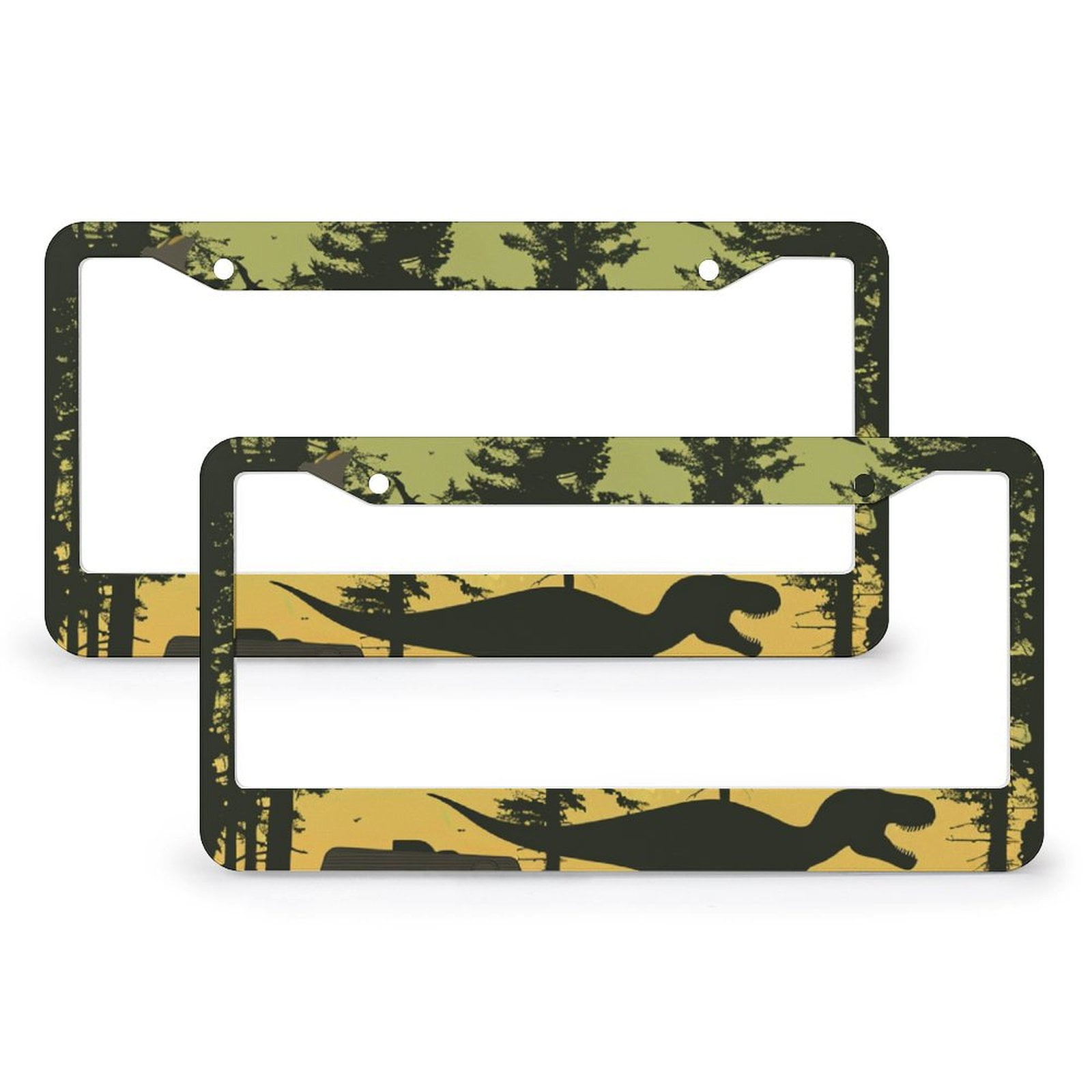 Dinosaur Trailer License Plate Frames 2 Pack Camper Gifts Personalized ...