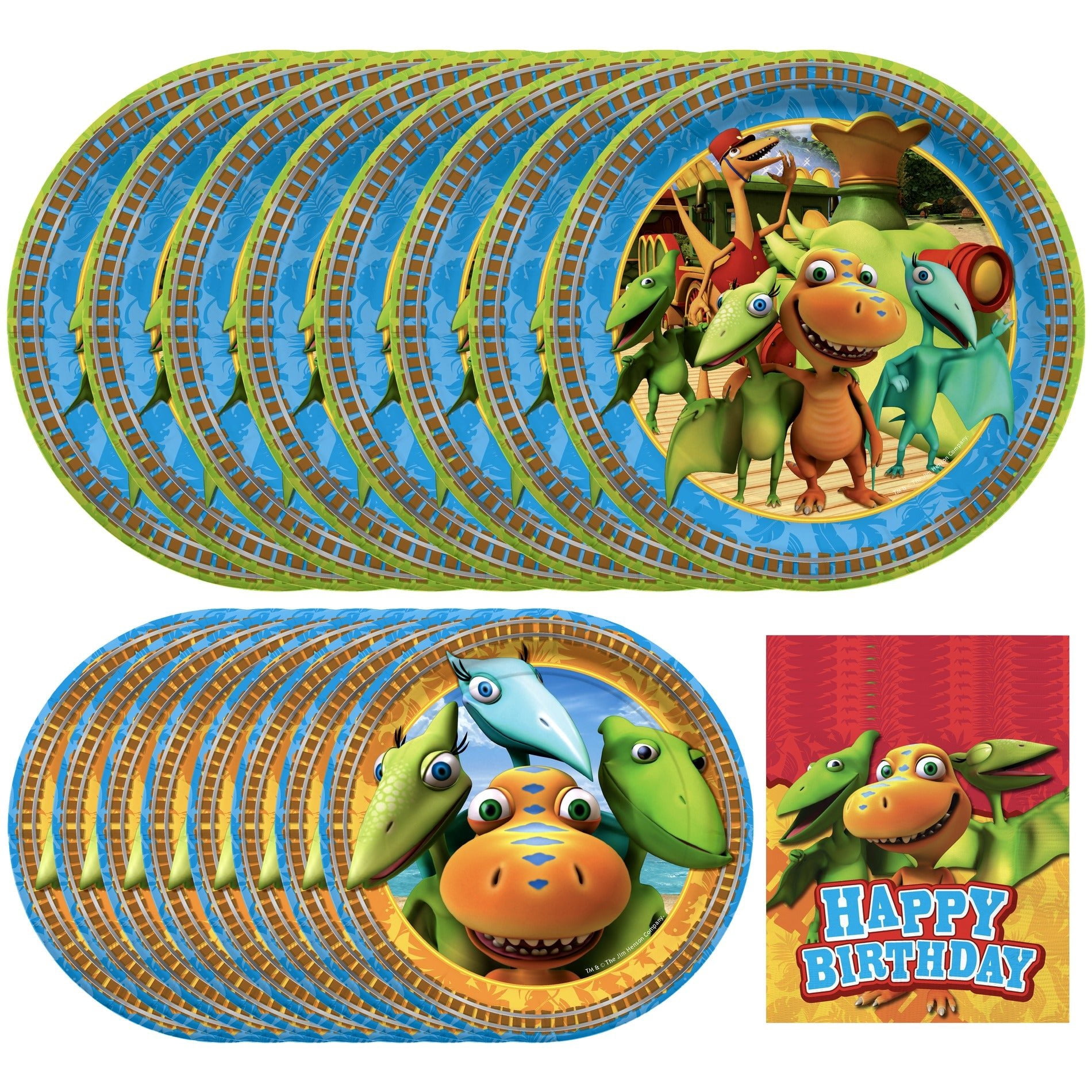 Dinosaur Train Birthday Party Tableware Starter Set for 24 Guests ...