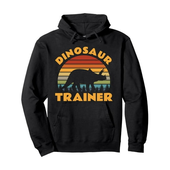 Dinosaur Trainer Hooded Sweatshirt - Retro Dino Graphic Pullover Hoodie ...