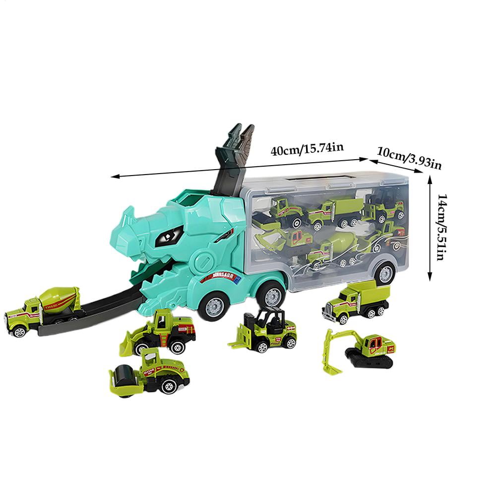 Dinosaur Transport Truck 6 Car Dinosaur Shape Toy Truck Transporter ...