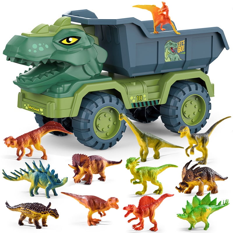 Dinosaur Transport Truck - Large Tyrannosaurus Transporter with Dino ...