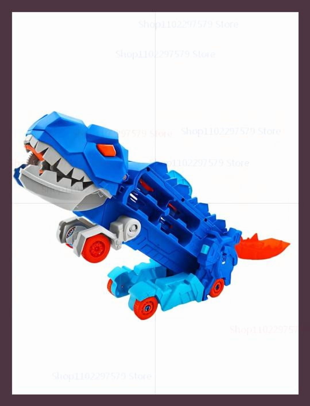 Dinosaur Transporter Truck Toys Foldable Track Alloy Transforming ...