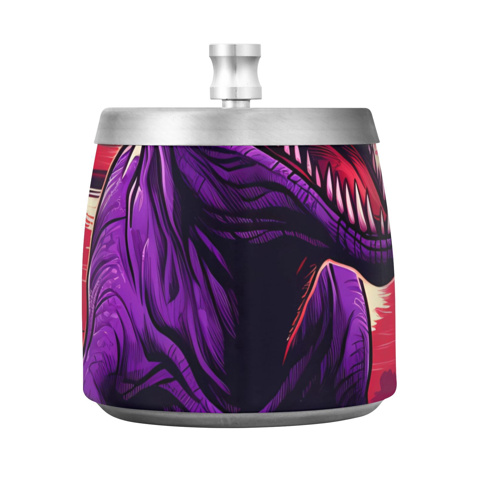 Dinosaur Trees Ashtray with Lid Smell Proof Cigarette Ashtray Stainless ...