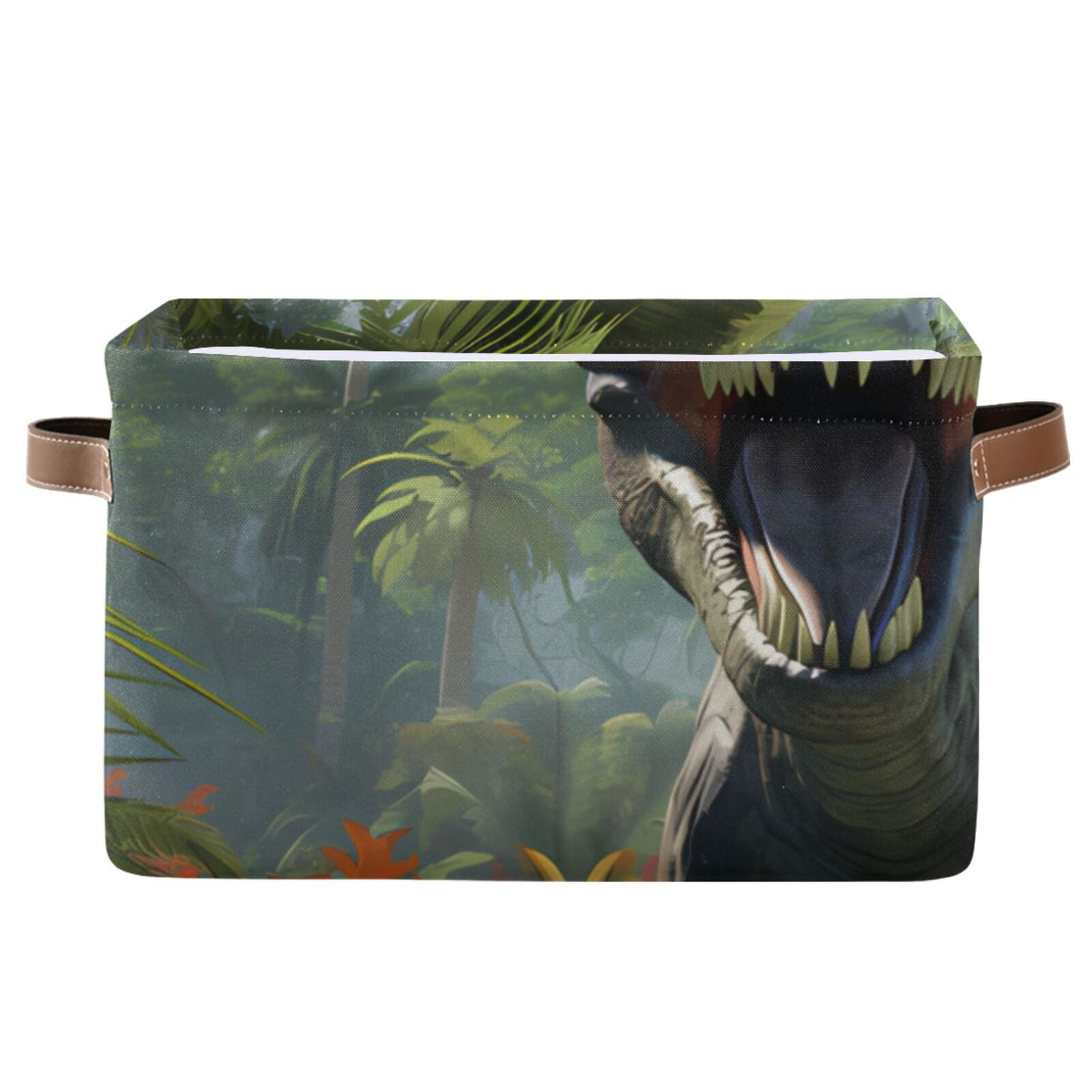 Dinosaur Trees Forest Sky Leaves Storage Bins Baskets With Handles ...