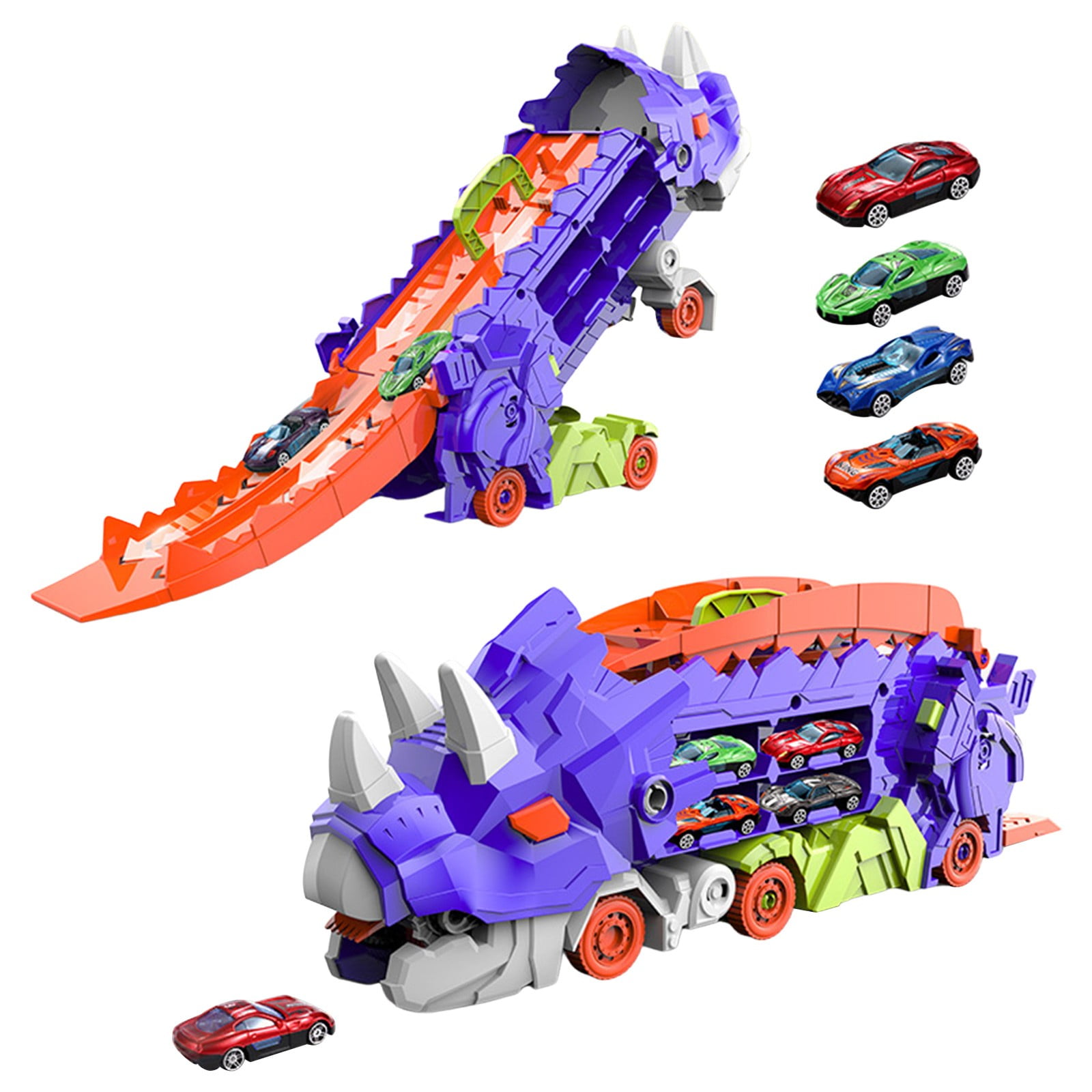 Dinosaur Truck Toys for Kids 3-5, T-Rex Dinosaur Transporter Car ...