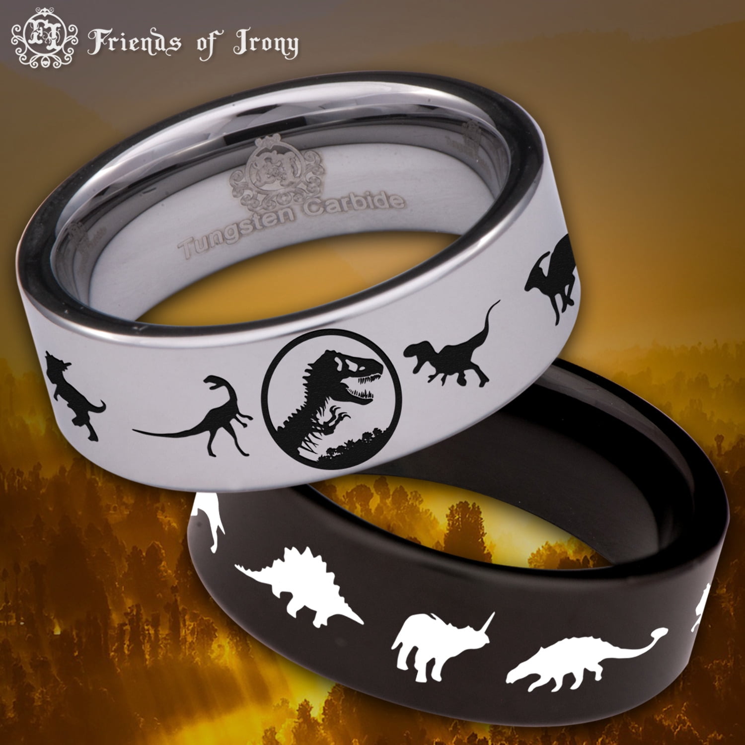 Dinosaur Tungsten Carbide Ring - Walmart.com