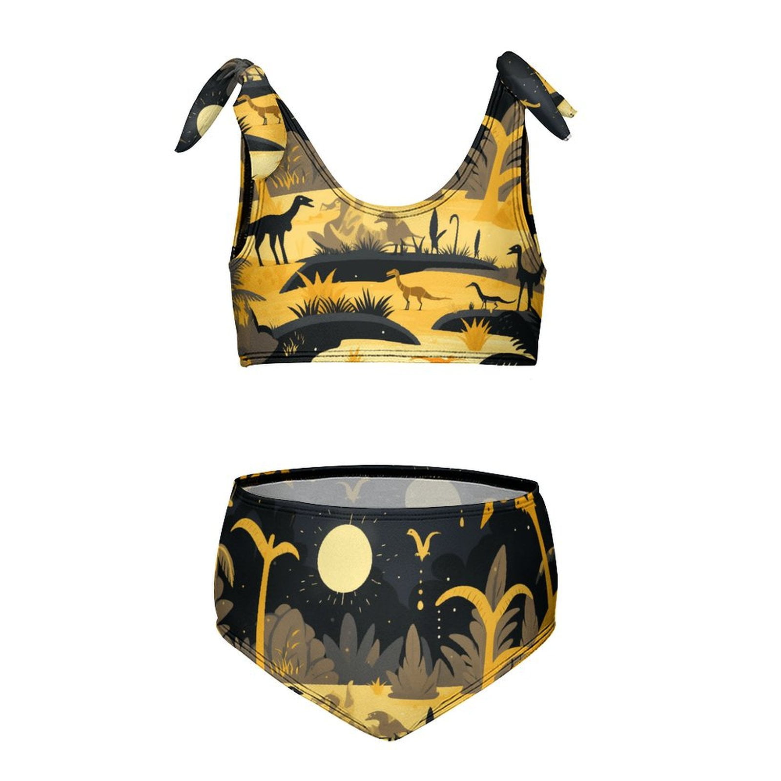 Dinosaur Two Piece Swimsuit Set, Bikini Swimsuit Suitable for Little ...