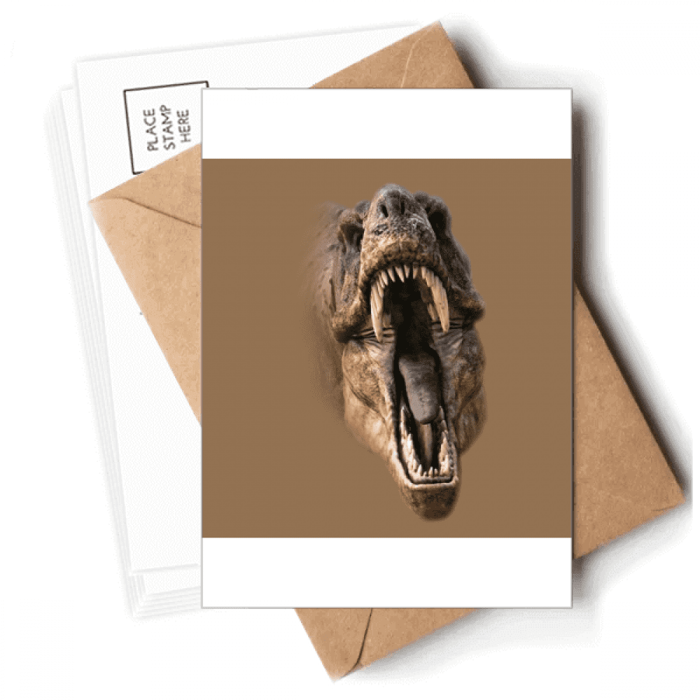 Dinosaur Tyrannosaurus Rex Opens Mouth Teeth Postcards Envelopes Blank ...