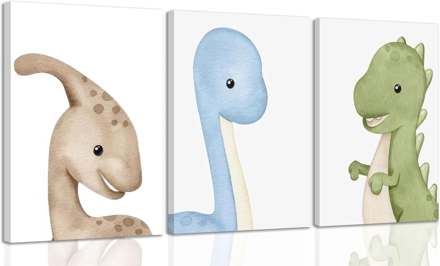 Dinosaur Wall Art Nursery Wall Decor Watercolor Dinosaur Posters Kids ...
