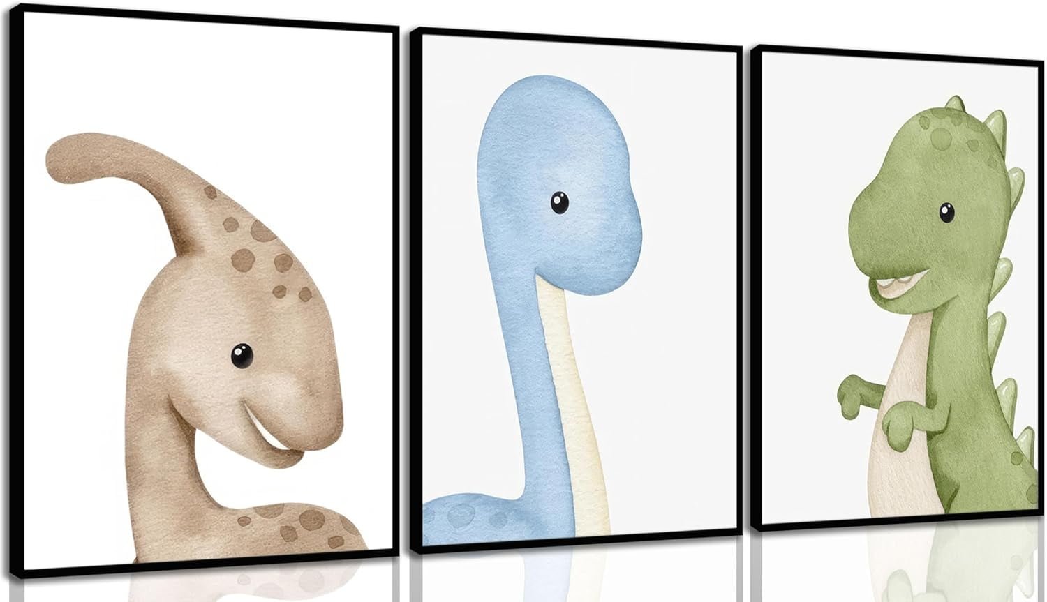 Dinosaur Wall Art Nursery Wall Decor Watercolor Dinosaur Posters Kids ...