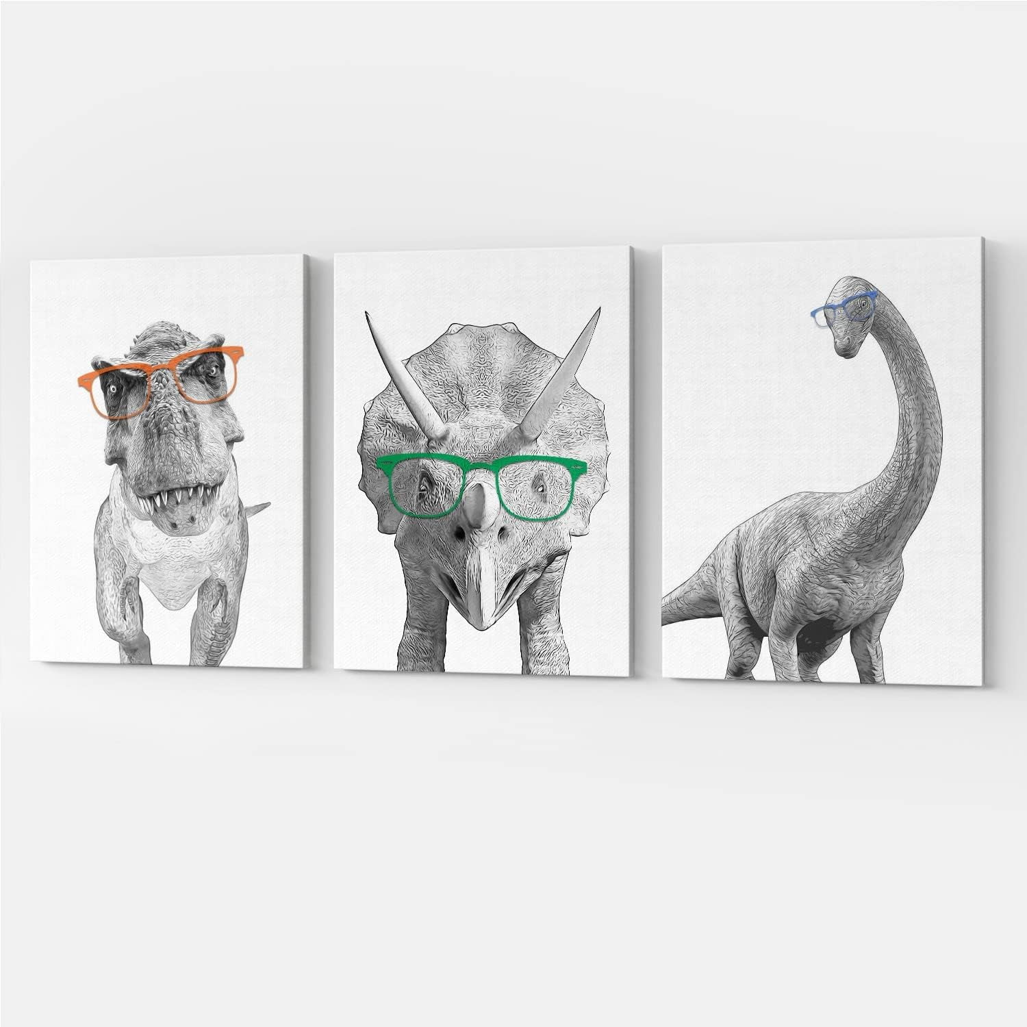 Dinosaur Wall Decor T-Rex Art Nursery Room Decor Dinosaur No framed ...