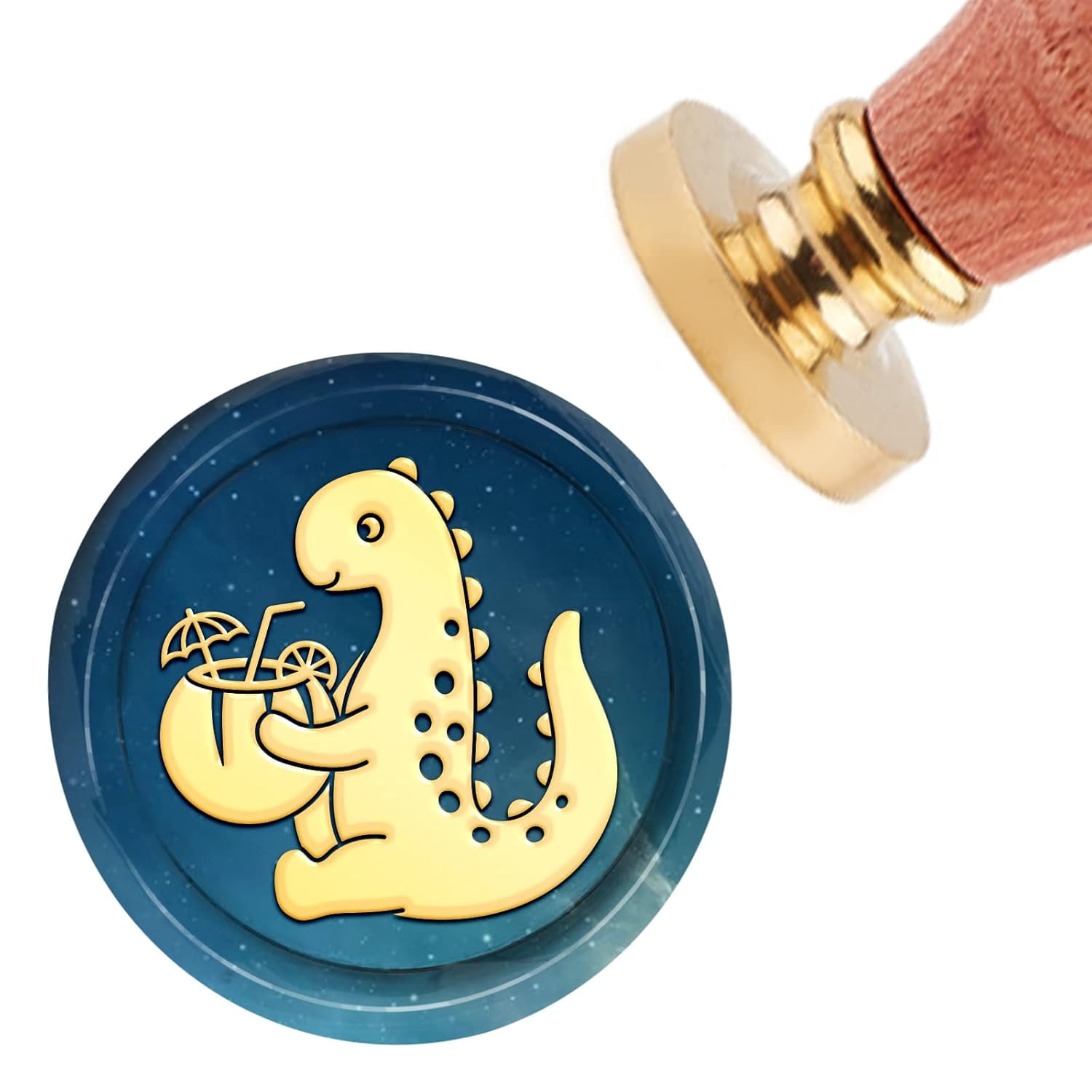 Dinosaur Wax Seal Stamp Coconut Juice Sealing Wax Stamps 30mm Retro ...