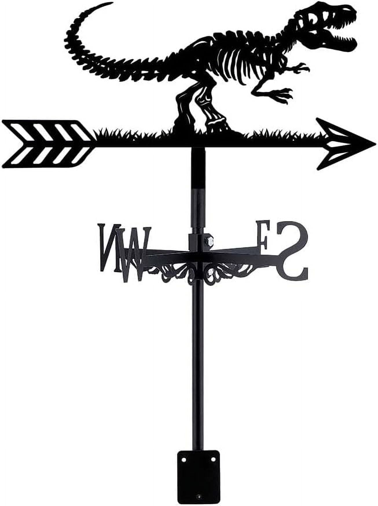 Dinosaur Weather Vane Dinosaur Fossils Weathervane Black Metal ...