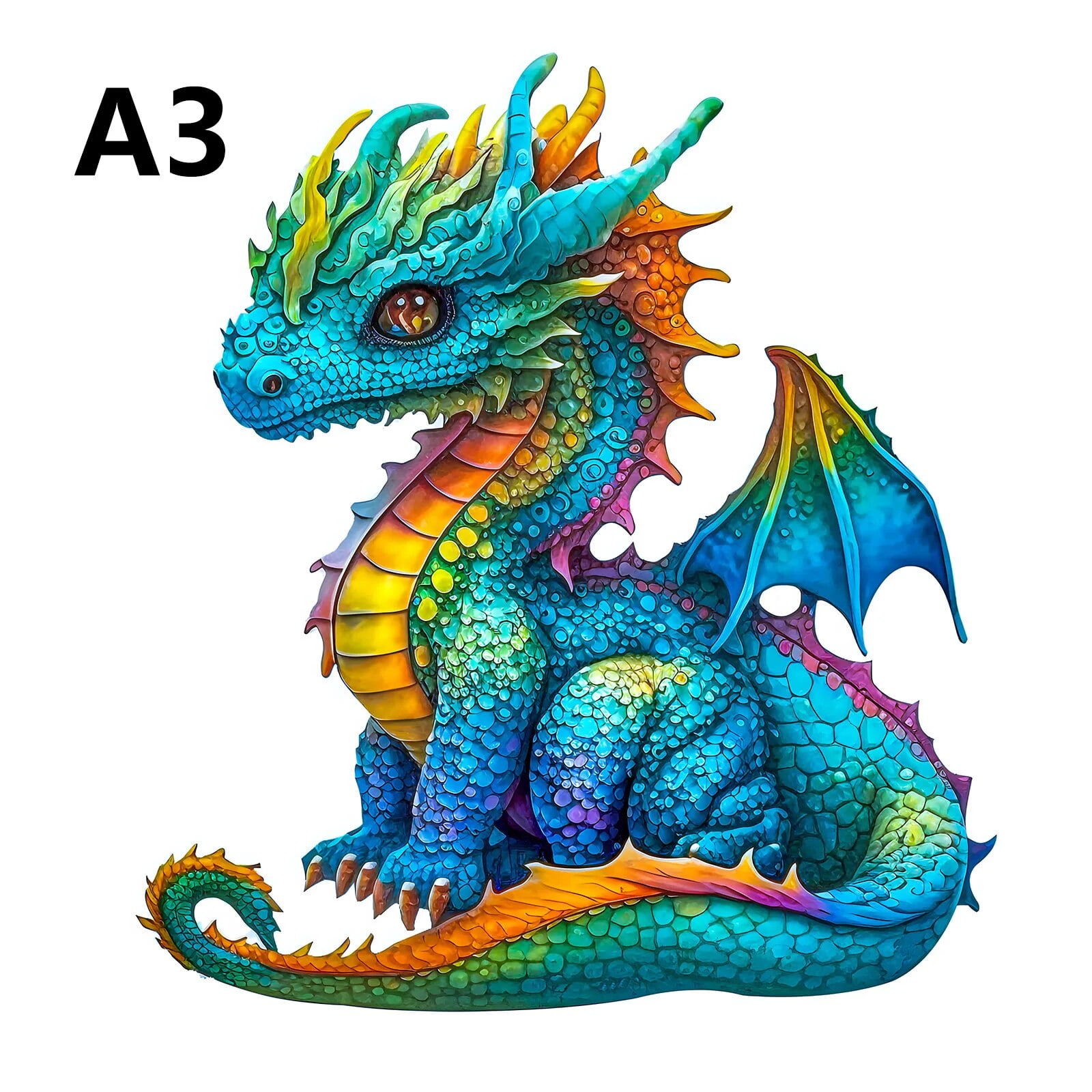 Dinosaur Wooden Jigsaw Puzzles Art, Unique Animal Shaped Pieces Stress ...