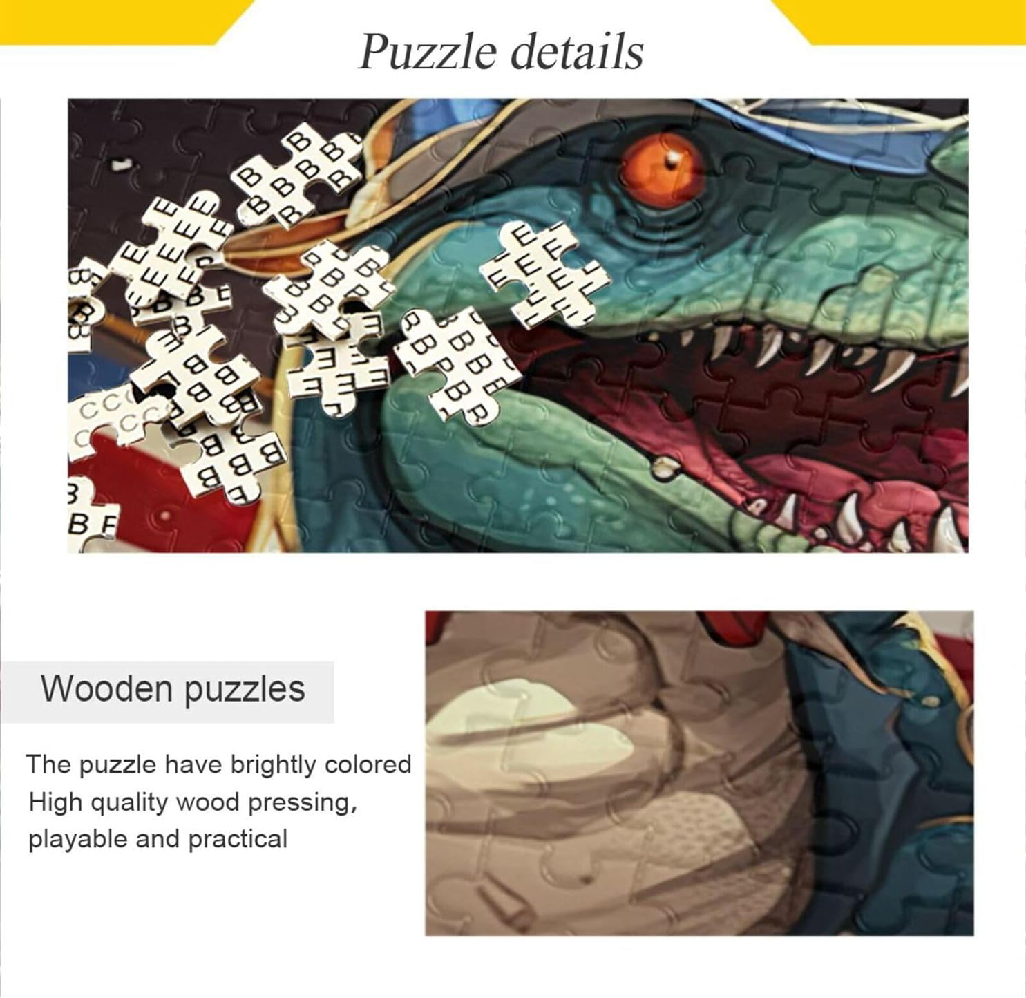Dinosaur Wooden Jigsaw Puzzles, Intellectual Entertainment Educational ...
