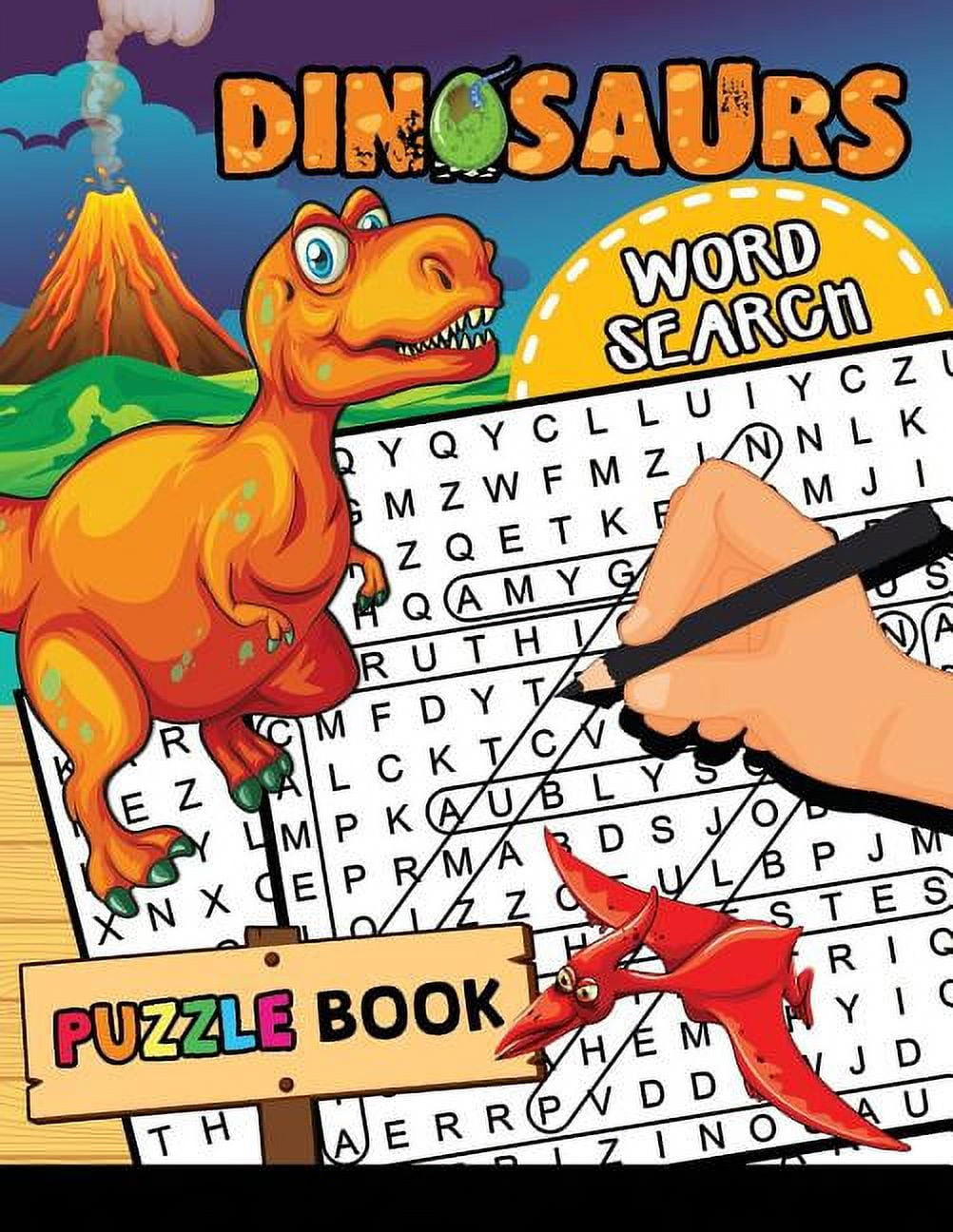 Dinosaur Word Search Puzzle Book: Easy and Fun Activity Learning ...