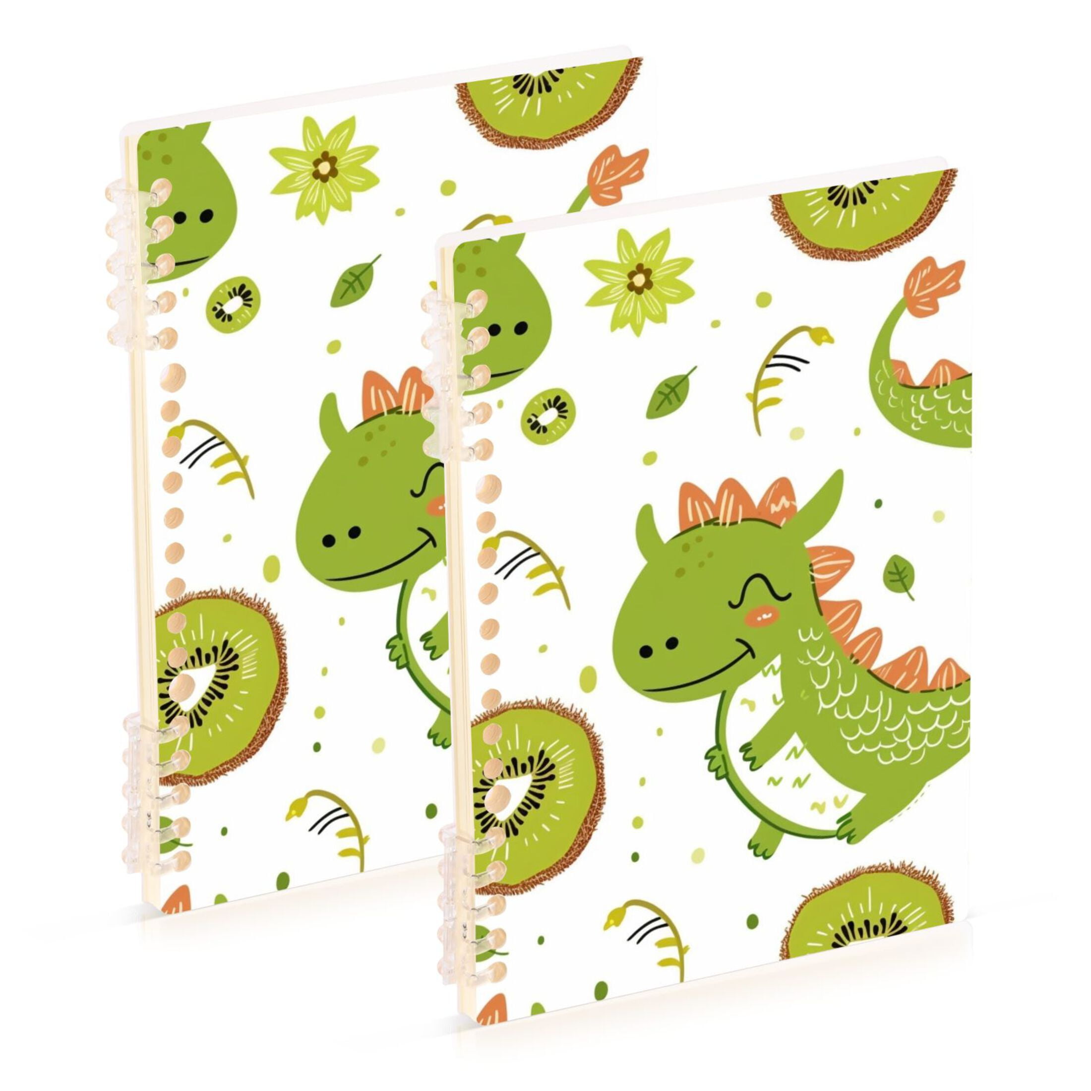 Dinosaur and Kiwi Ring Binder Notebook Journey Note Diary College Ruled ...