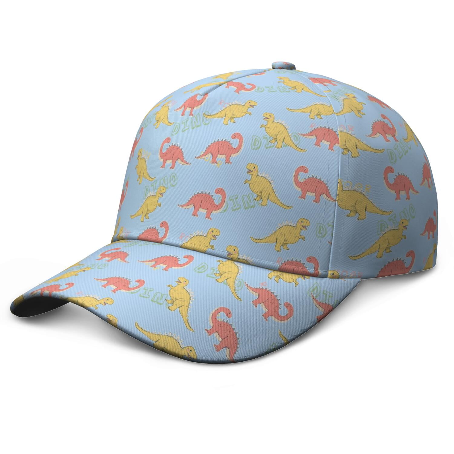 Dinosaur and Planets Baseball Cap - Funny Space Dino Print Adjustable ...