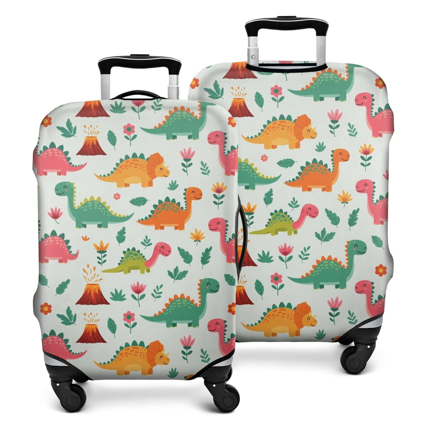 Dinosaur and Volcano Pattern Luggage Cover Fashion Suitcase Cover ...