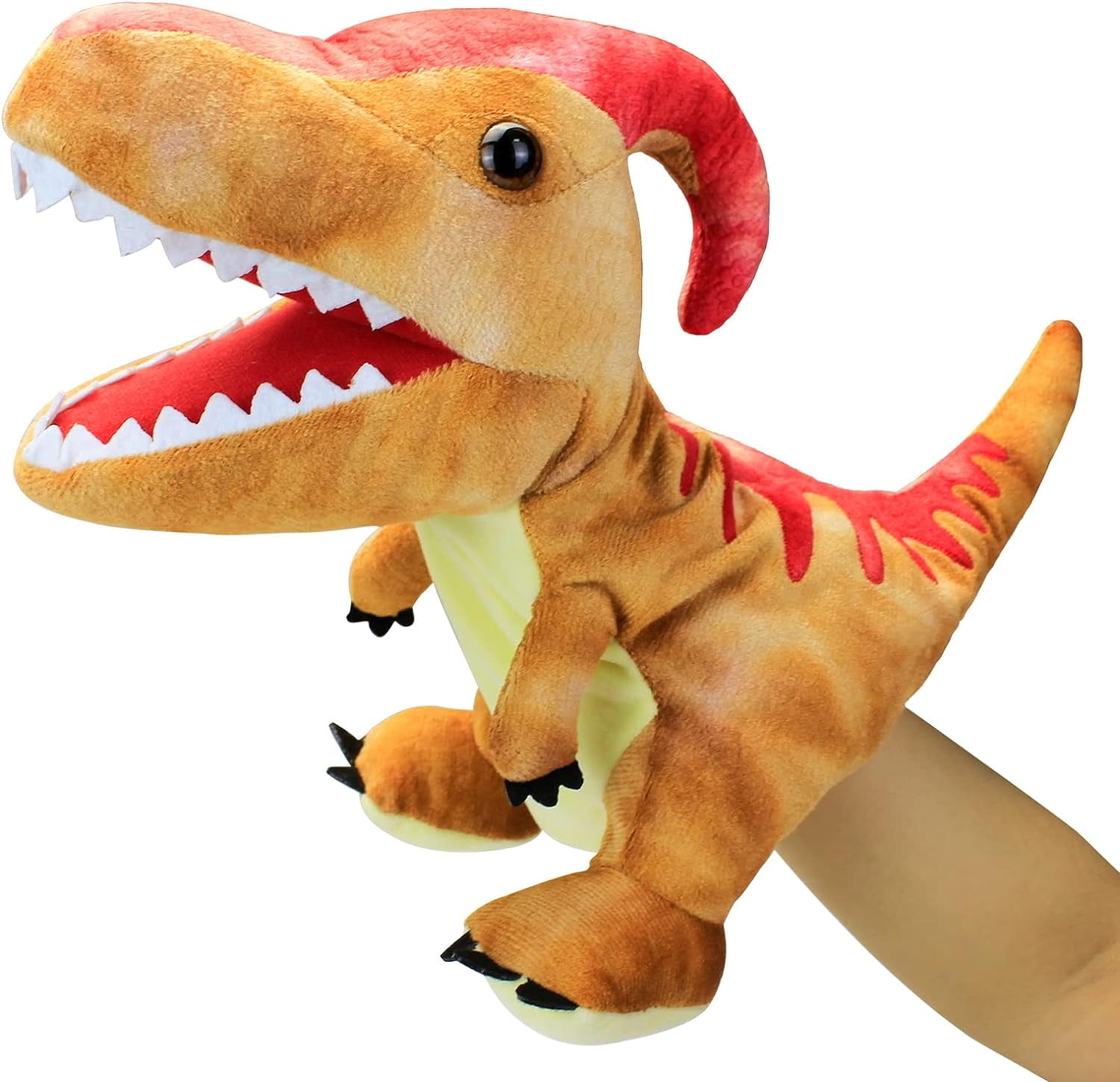 Dinosaur hand puppet plush toy, dinosaur toy plush hand puppet, boy ...