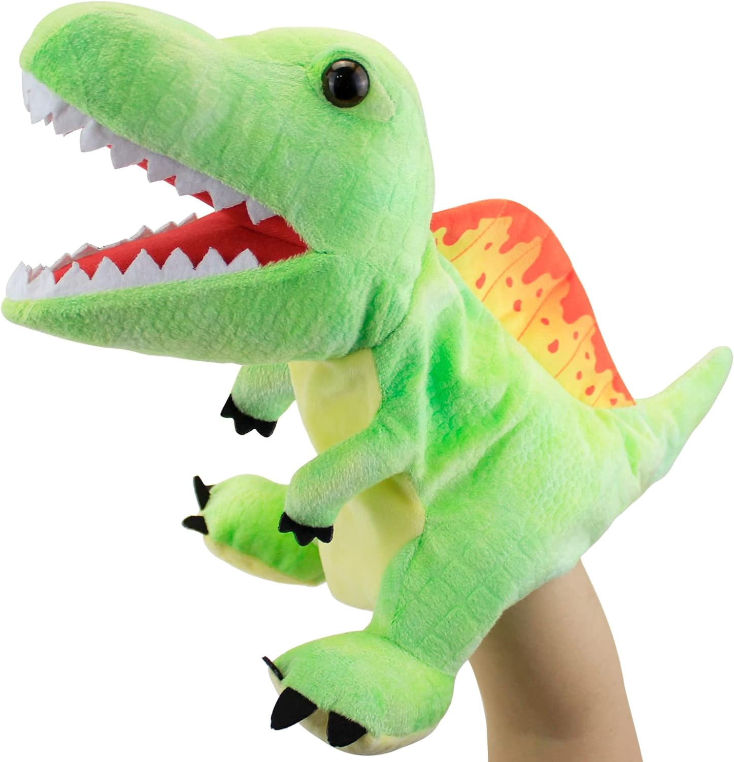 Dinosaur hand puppet plush toy, dinosaur toy plush hand puppet, boy ...