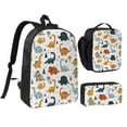Dinosaur illustration Backpack Set,3PCS Backpack Set with Insulated ...