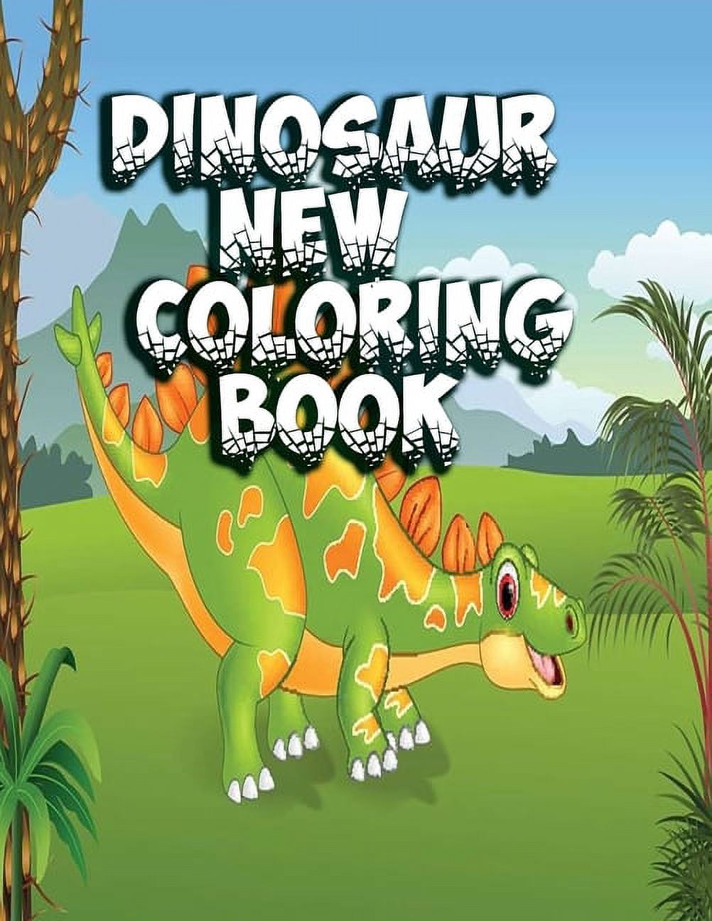 Dinosaur new coloring book: 120 dinosaurs on backgrounds to color ...