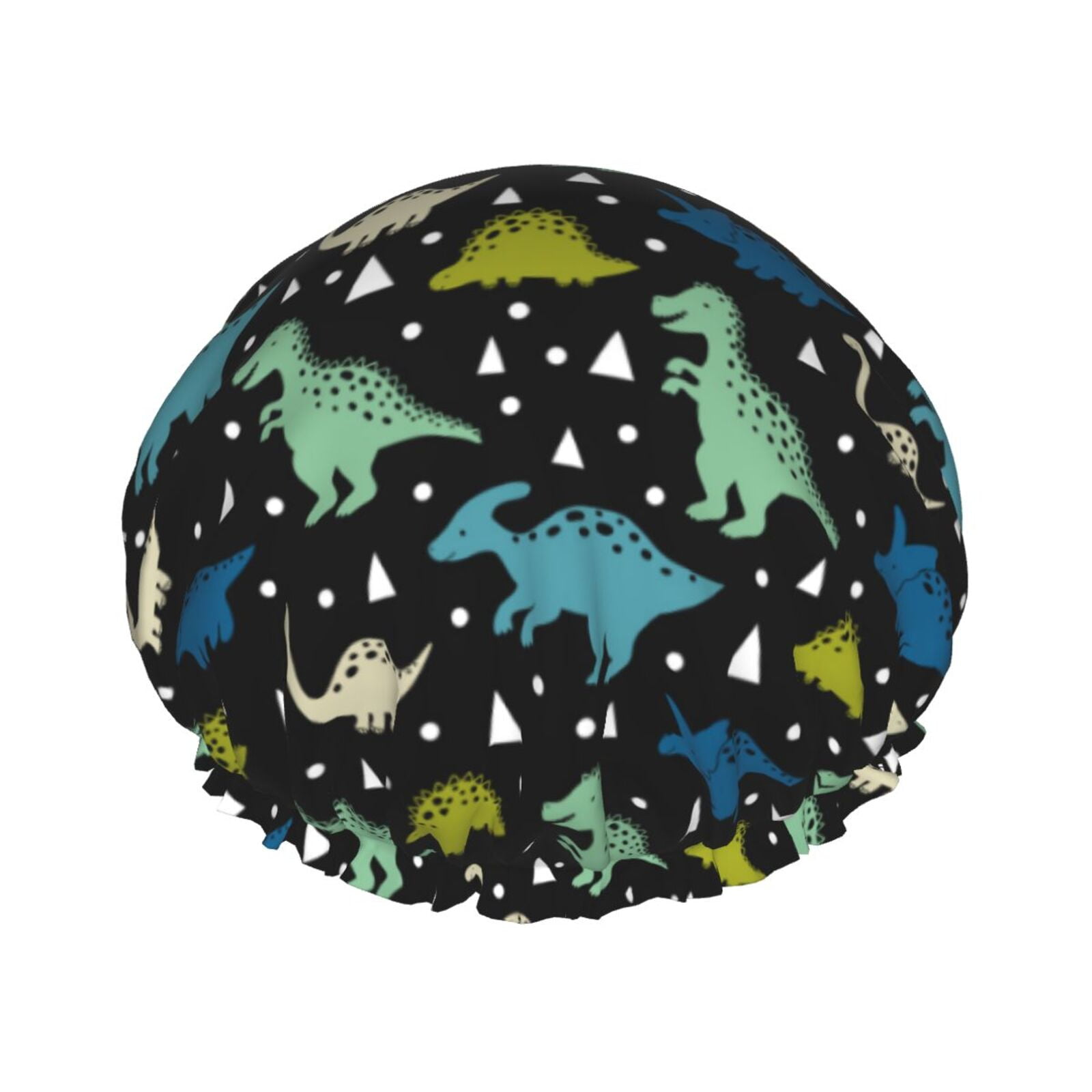 Dinosaur print A Shower Cap, Reusable Bath Hair Hat for all Hair ...