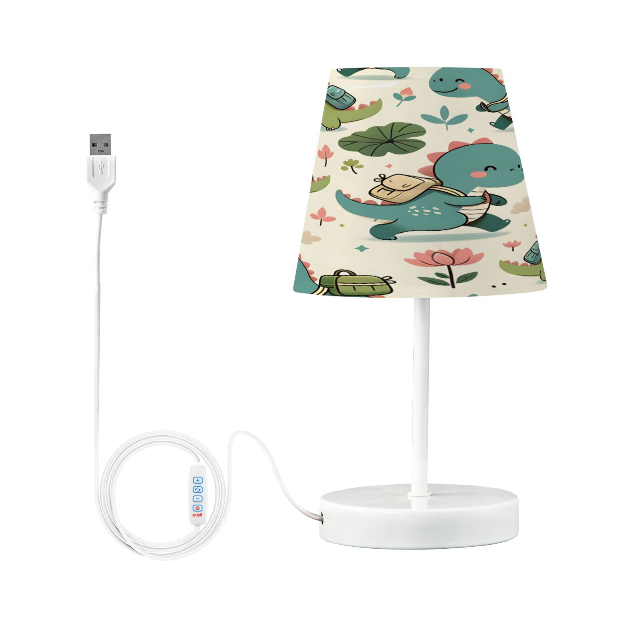 Dinosaur with Backpack Desk Lamp LED Table Nightstand Lamps with 3 ...