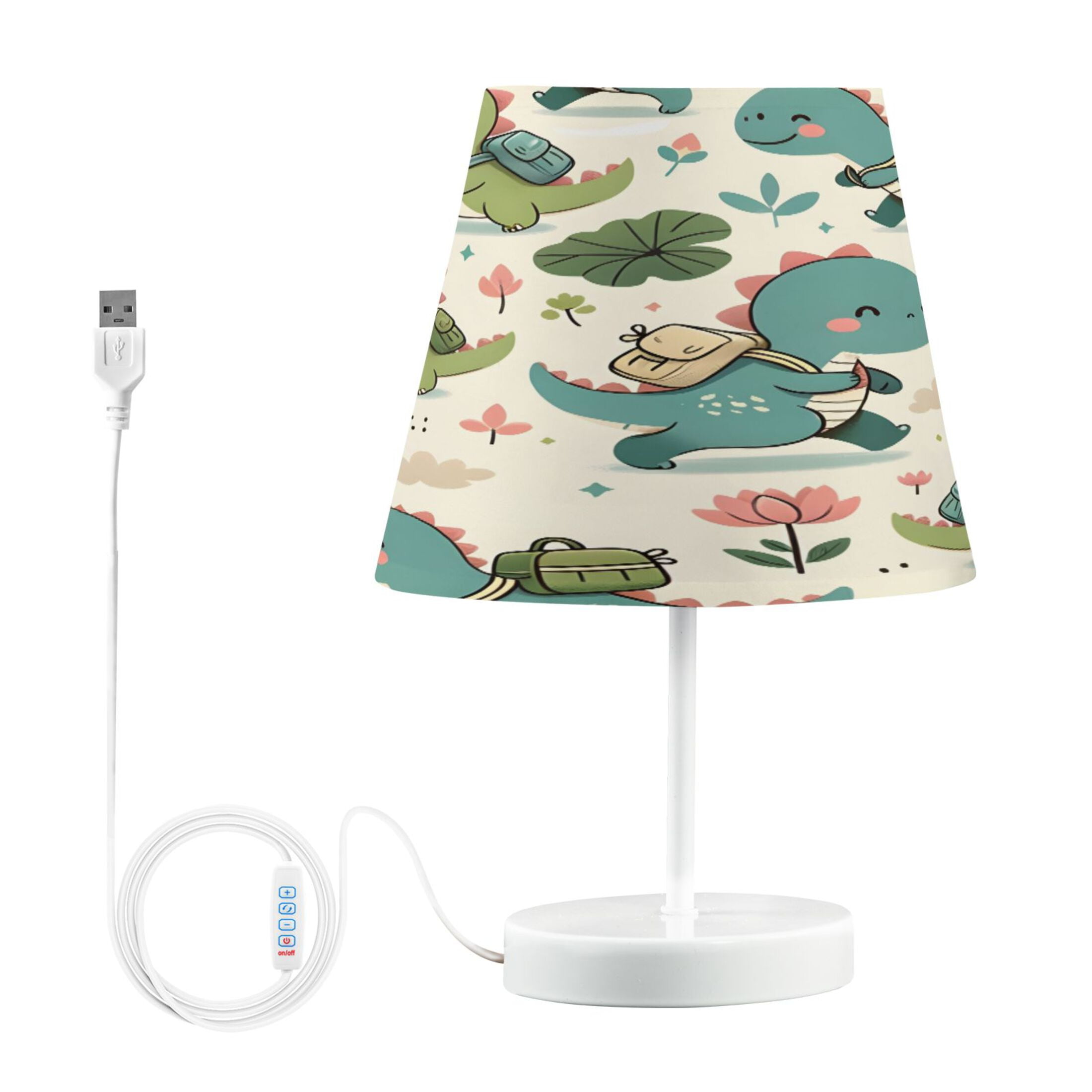 Dinosaur with Backpack Desk Lamp LED Table Nightstand Lamps with 3 ...