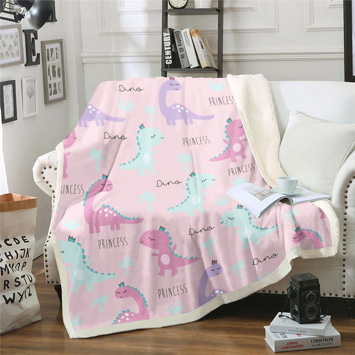 Dinosaurs 30"x40" Throw Blanket ,Cartoon Dinosaur Fleece Blanket Kawaii ...