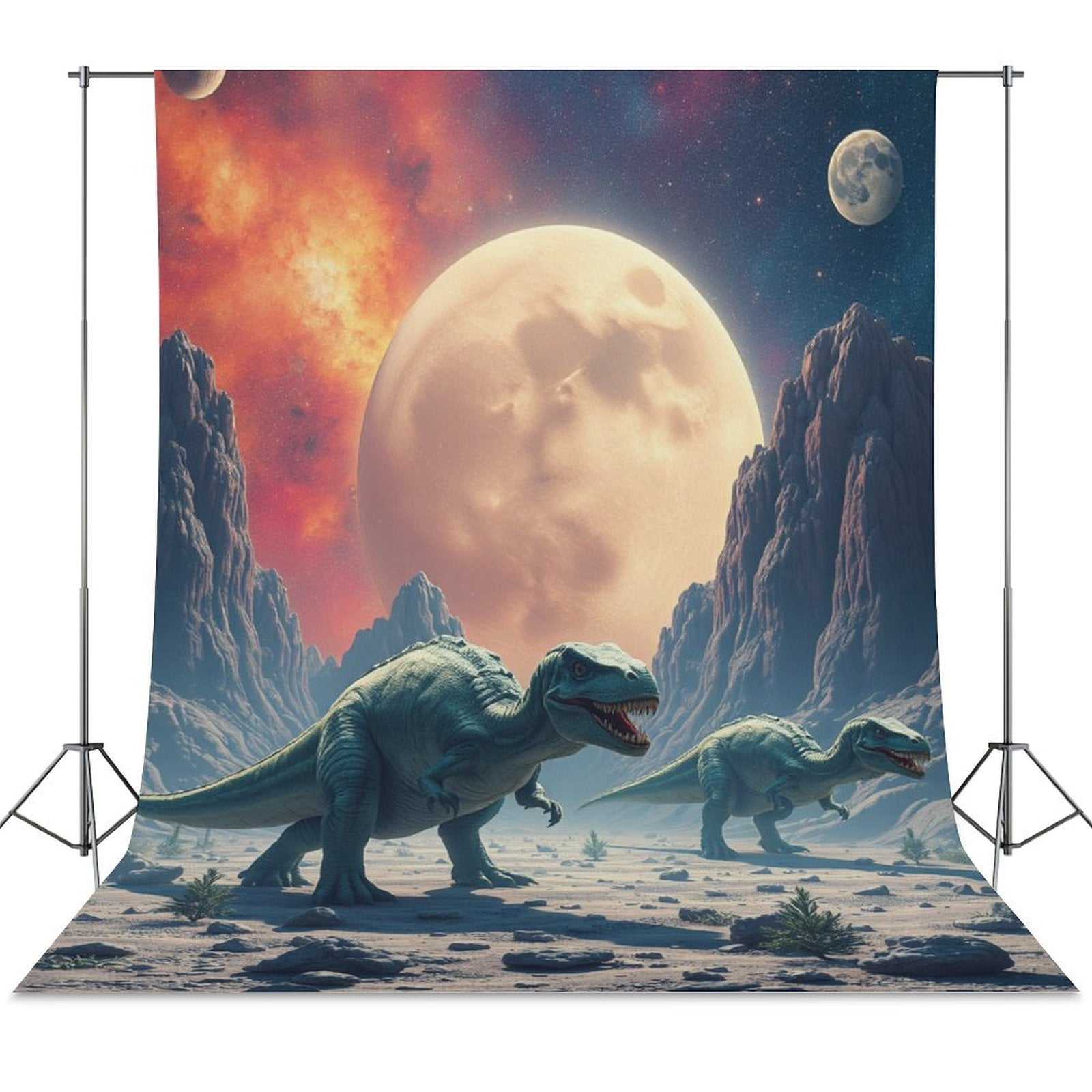 Dinosaurs Alien Landscape Party Backdrop Birthday Decoration ...