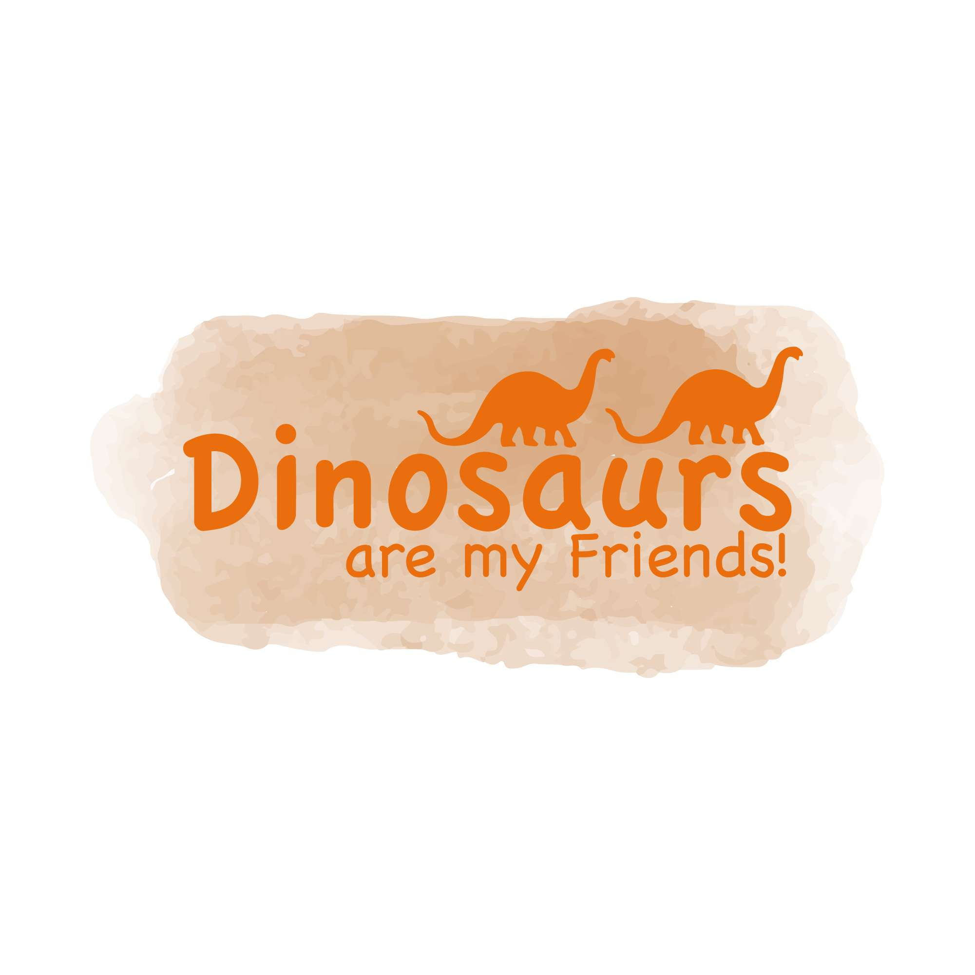 Dinosaurs Are My Friends Dinosaur Lovers Kids Room watercolor Vinyl ...