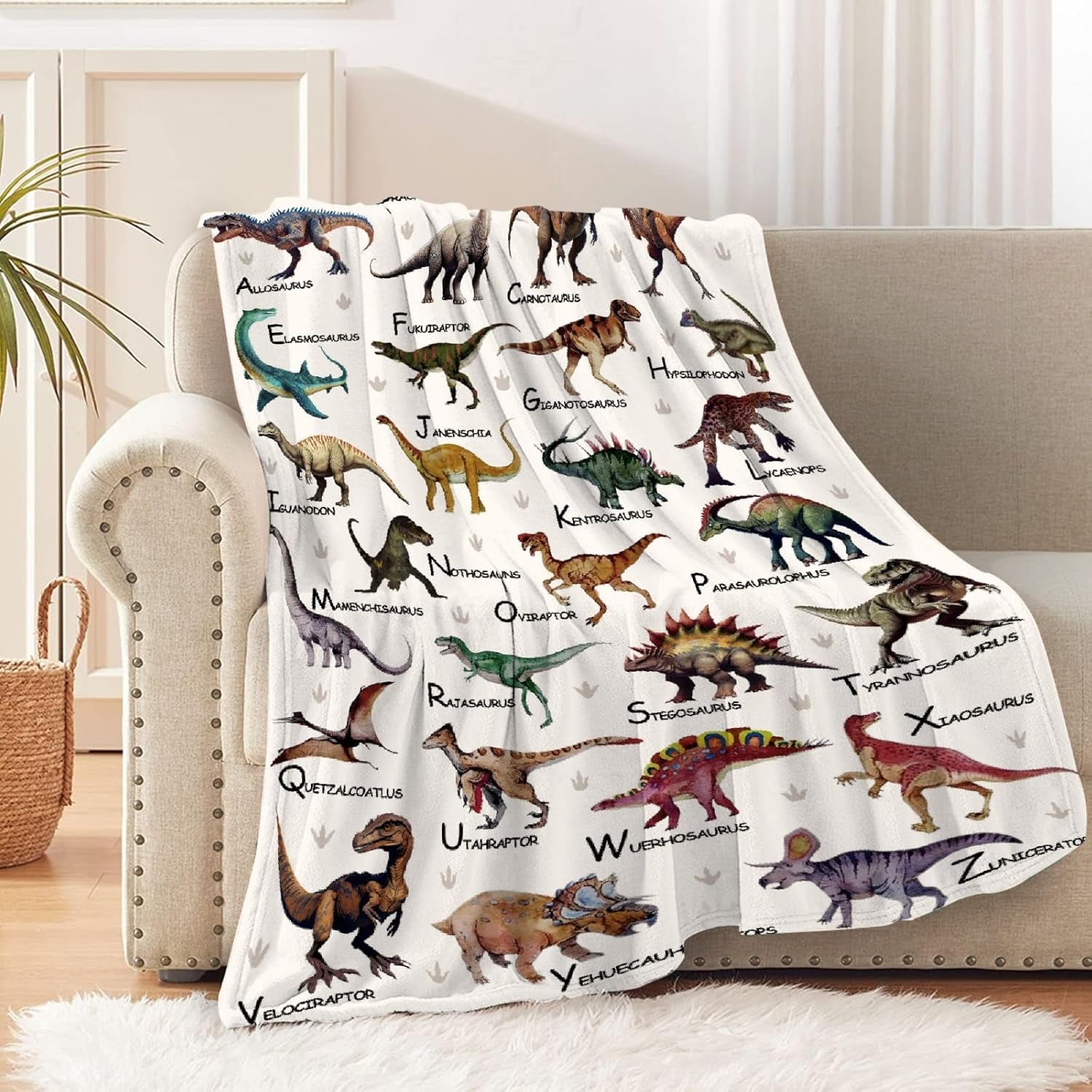 Dinosaurs Blanket Gifts Super Soft Lightweight Flannel Dinosaurs Bed ...