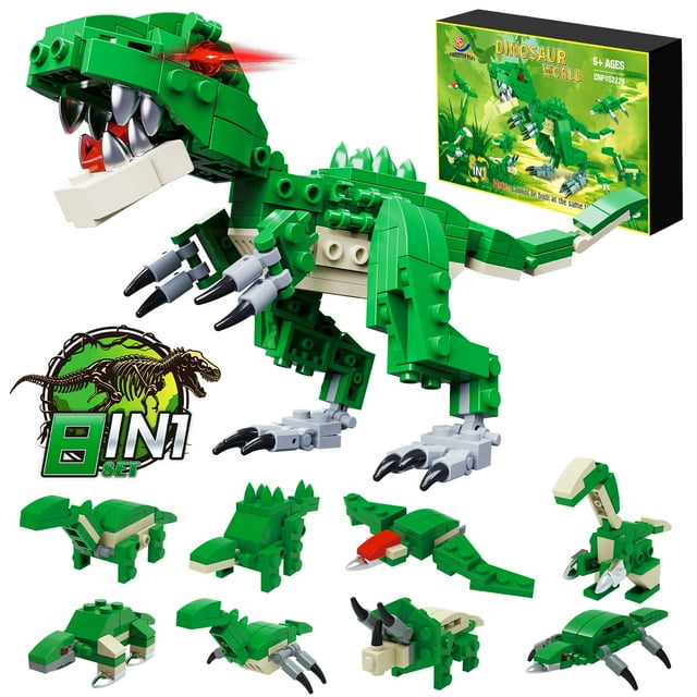 EP EXERCISE N PLAY Dinosaur Building Blocks Kit, 8-in-1 STEM Toys ...