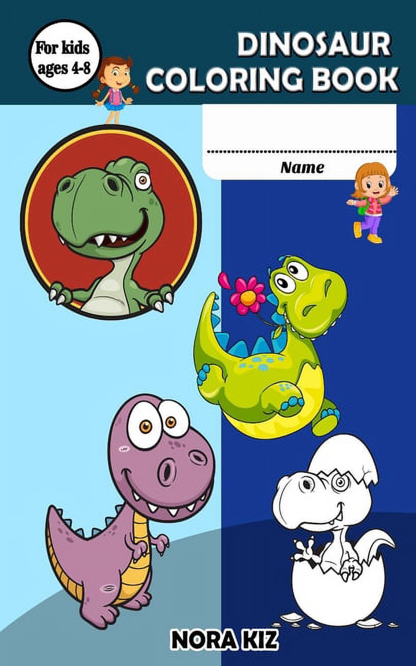 Dinosaurs Coloring Book For Kids Ages 4-8: Special Gift For Boys, Girls ...