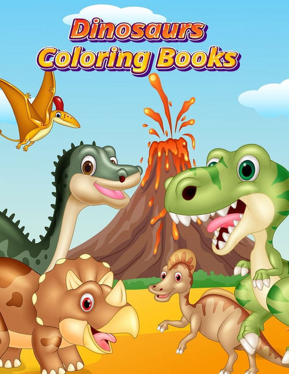 Dinosaurs Coloring Books: Dinosaur Activity Book For Toddlers and Adult ...