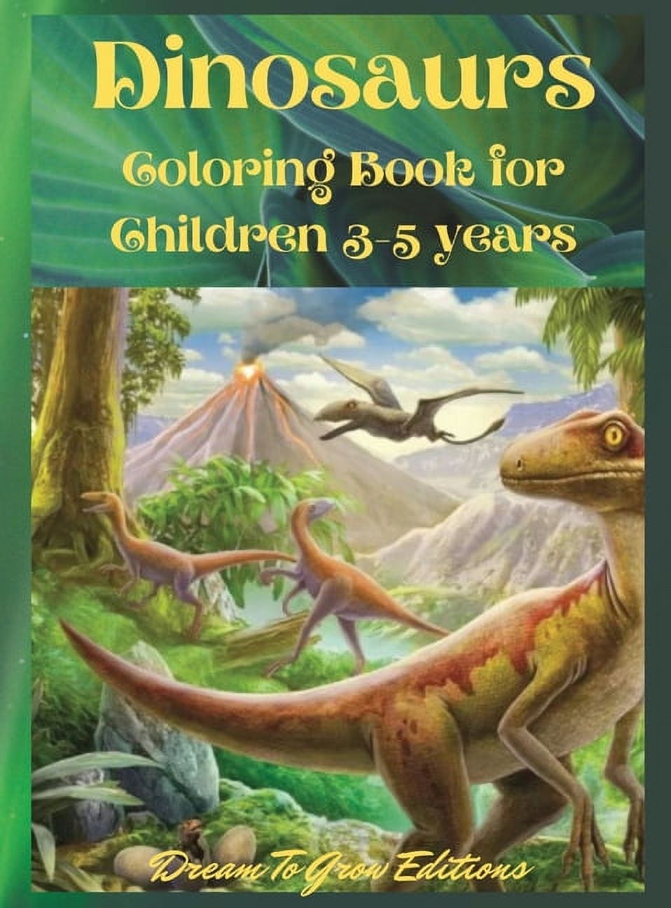 Dinosaurs : Coloring book for children 3-5 years (Hardcover) - Walmart.com