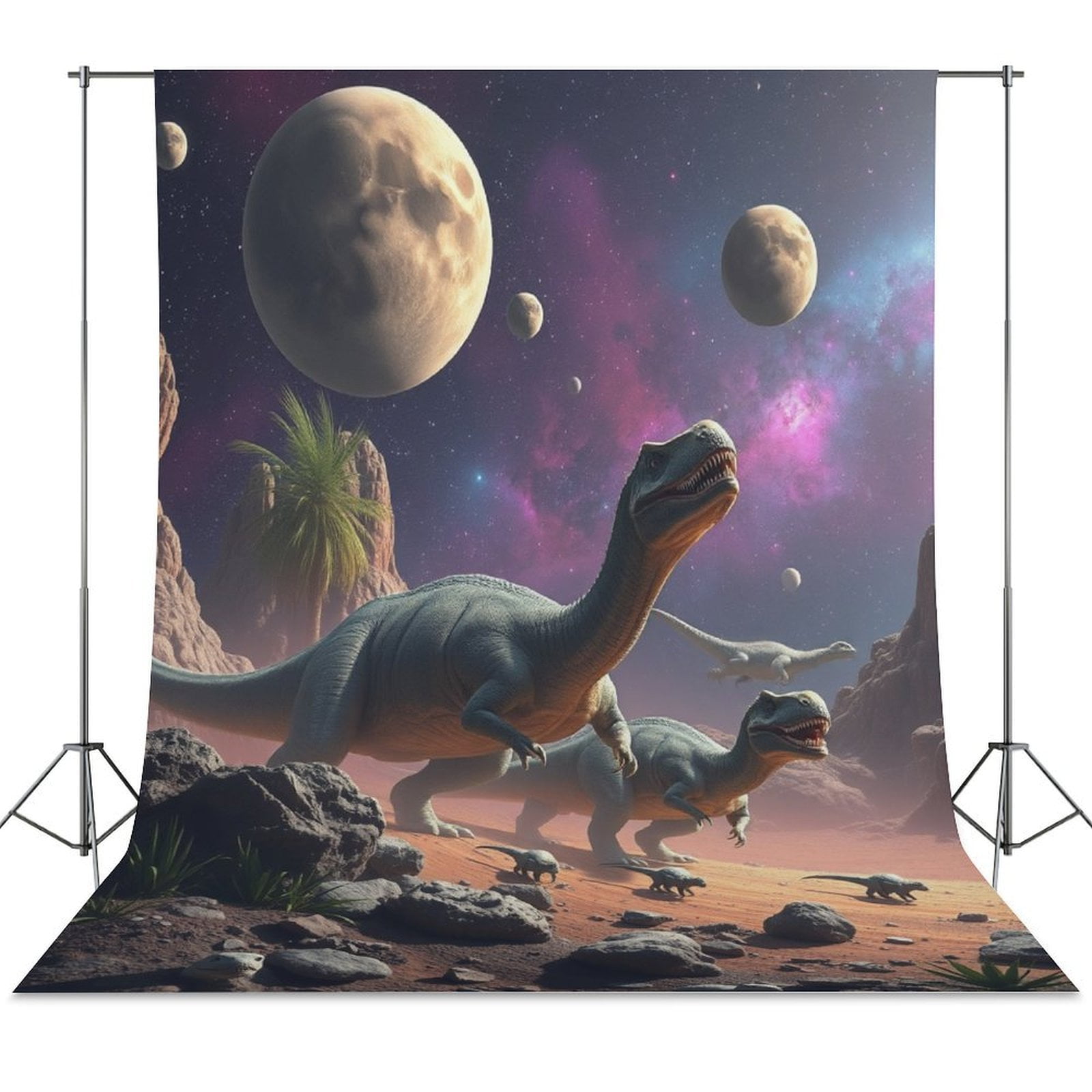 Dinosaurs Crawling in Surreal Space Photography Backdrops Adult ...