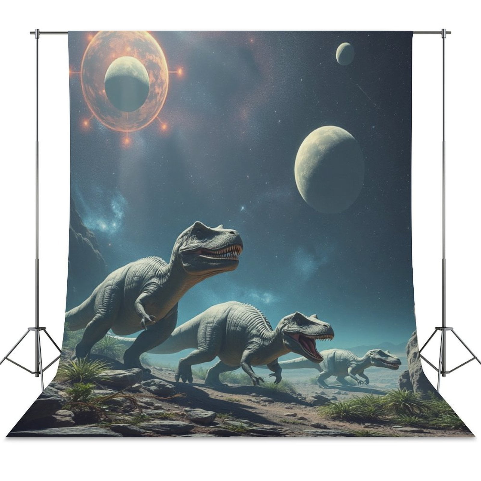Dinosaurs Crawling in Surreal Space Photography Backdrops Adult ...