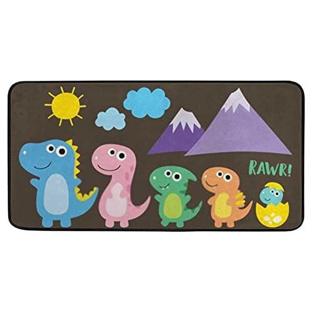 Dinosaurs Cute Kids Pattern Non-Slip Nursery Rug for Girls and Boys ...