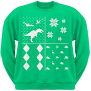 Hanukkah Ugly Sweater Menorasaurus Menorah Stegasaurus Mens Sweatshirt ...