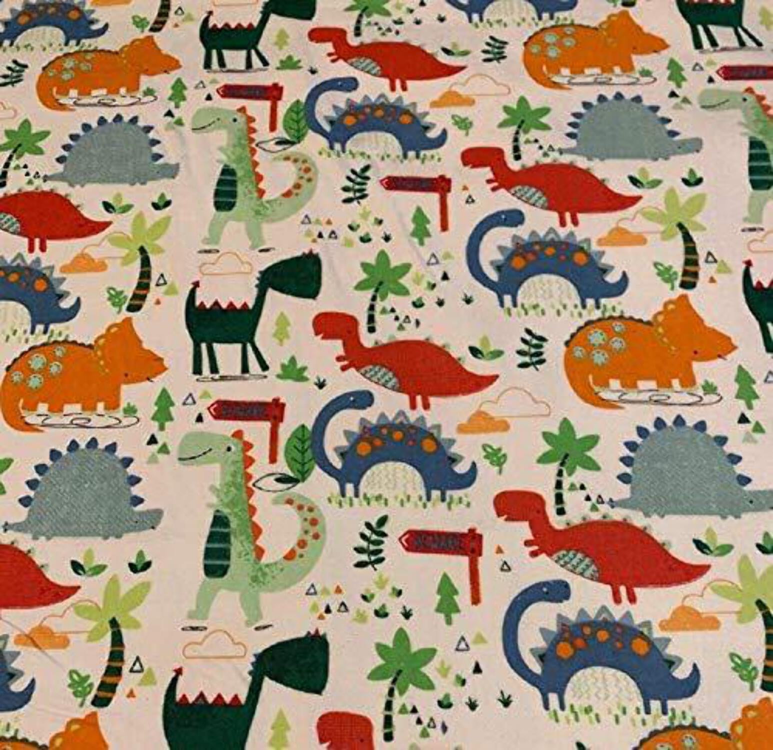 Dinosaurs Flannel Fabric - Walmart.com