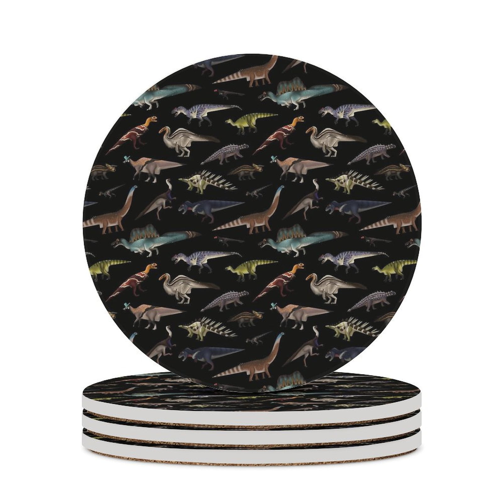Dinosaurs Graphic Ceramic Coasters Absorbent Coasters for Drinks ...