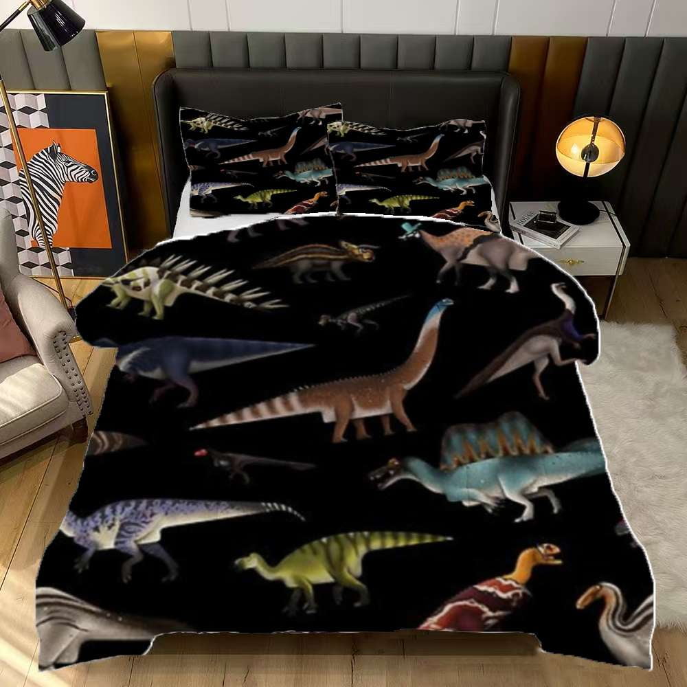 Dinosaurs Graphic Comforter Set Twin Size Bedding Set For Travl Bedroom ...